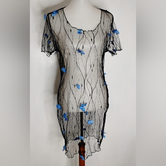 Source Unknown | Dresses | Sheer Periwinkle Butterfly Dress | Poshmark